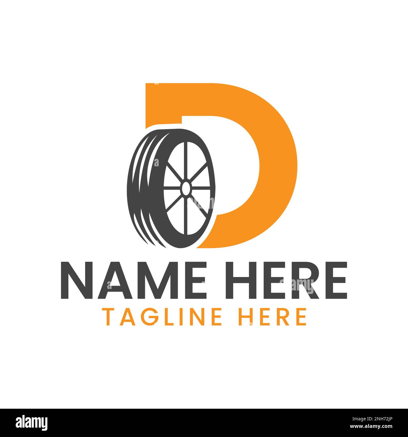 Letter D Tire Logo For Car Repair Automotive Motor Logo Design Vector ...