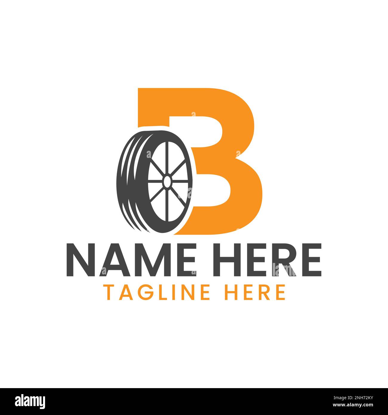Letter B Tire Logo For Car Repair Automotive Motor Logo Design Vector ...