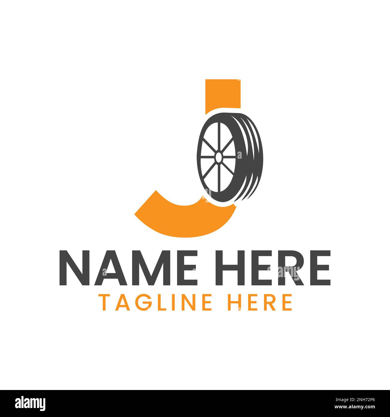 Letter J Tire Logo For Car Repair Automotive Motor Logo Design Vector ...
