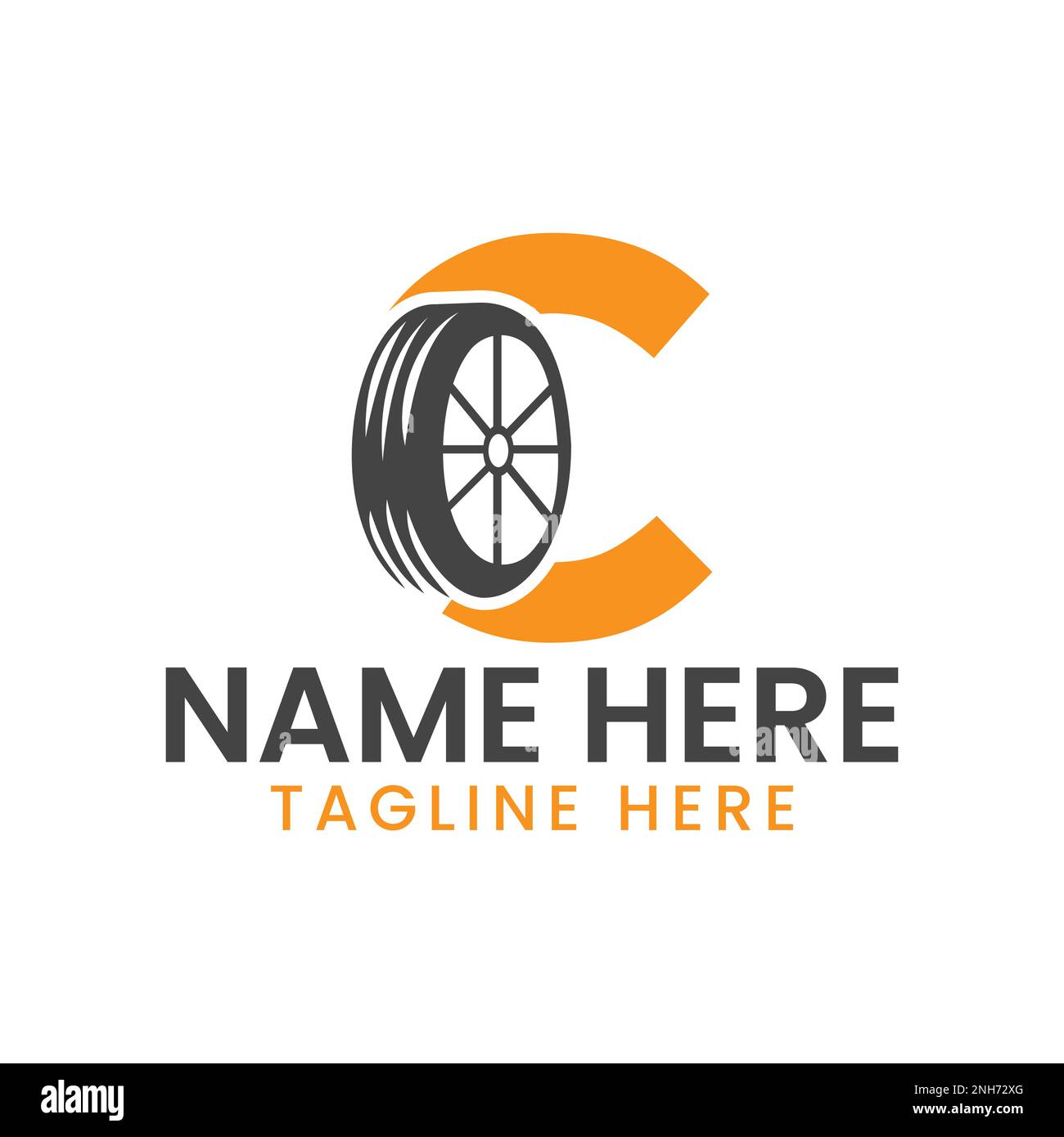 Letter C Tire Logo For Car Repair Automotive Motor Logo Design Vector ...