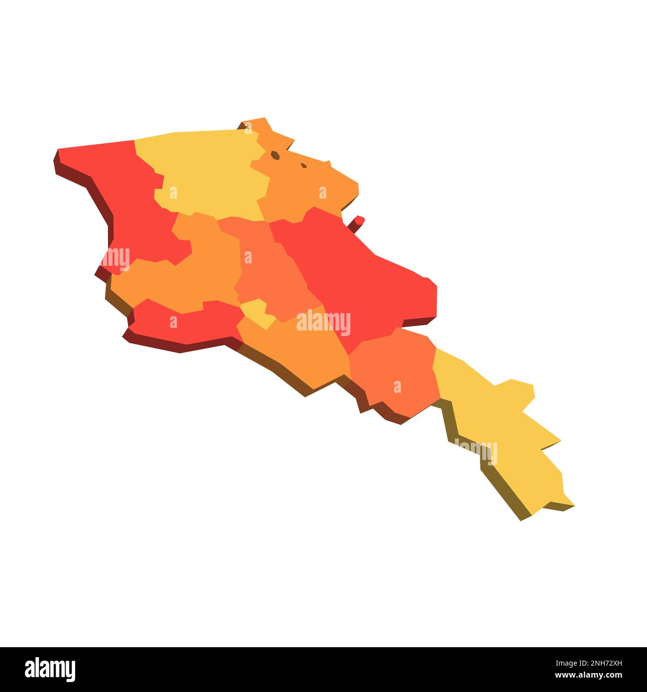 Armenia political map of administrative divisions - provinces and ...