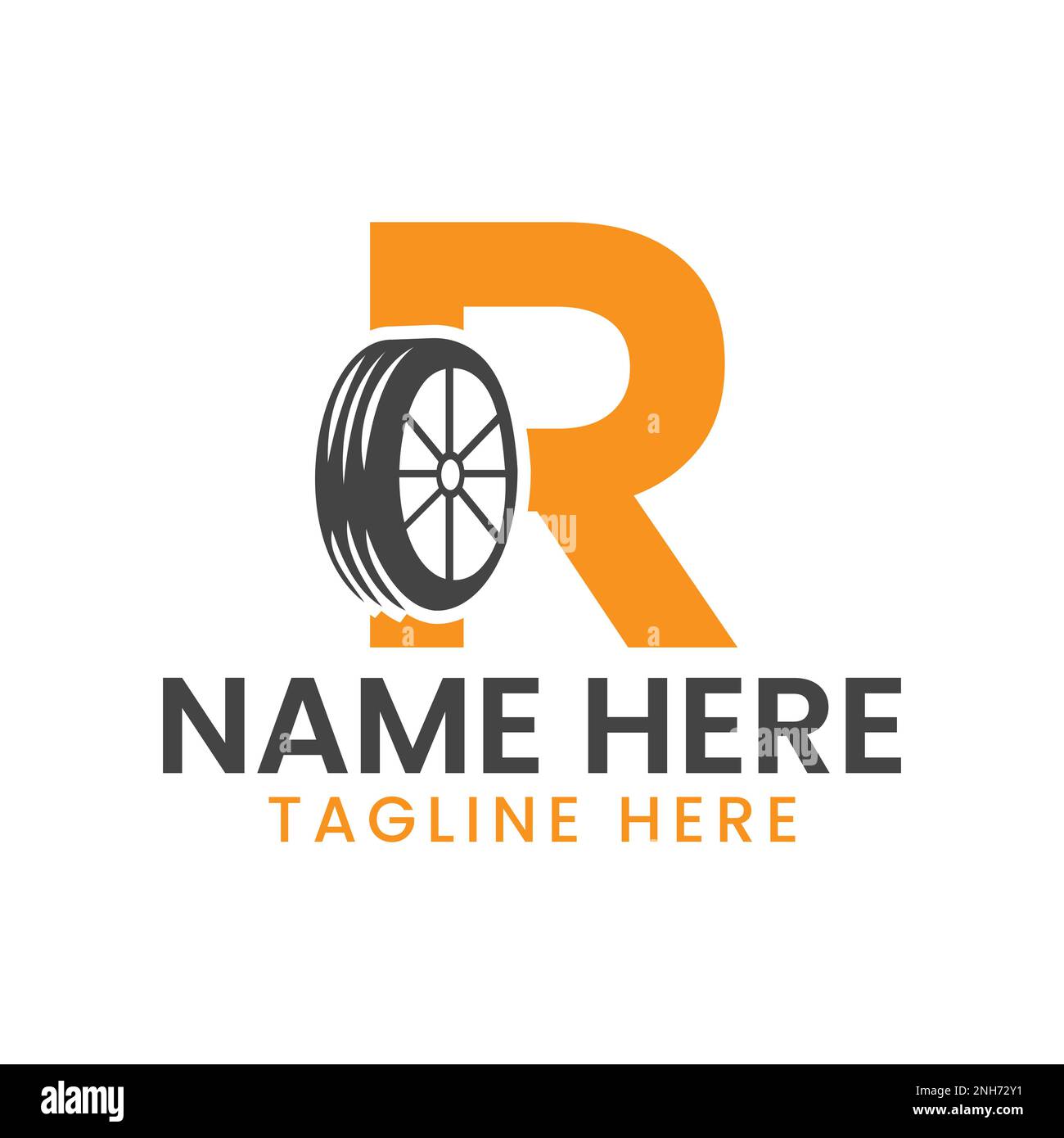 Letter R Tire Logo For Car Repair Automotive Motor Logo Design Vector ...