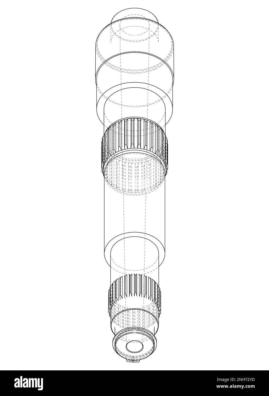 Shaft with gear wheel Stock Photo - Alamy