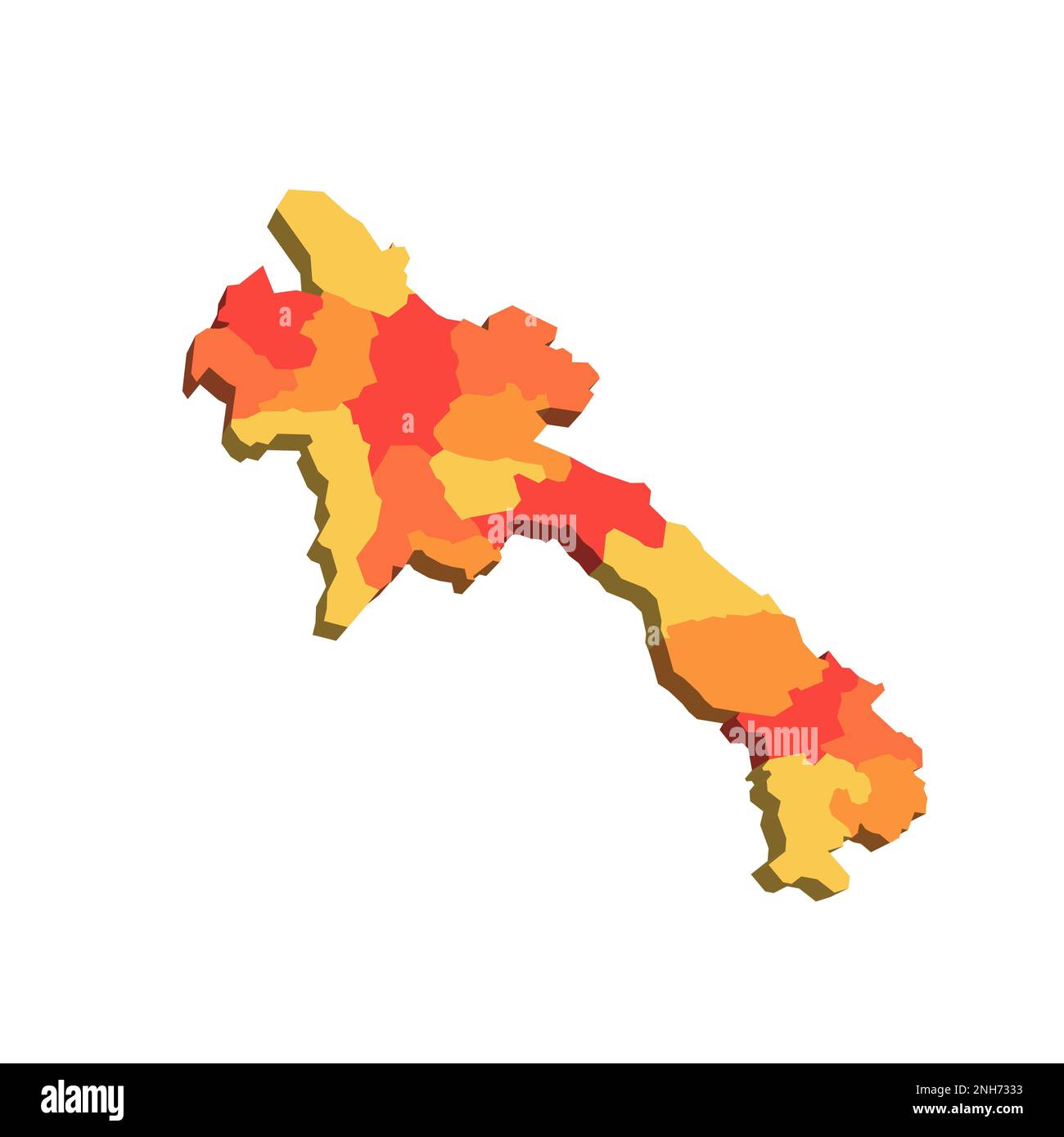 Laos political map of administrative divisions - provinces and ...