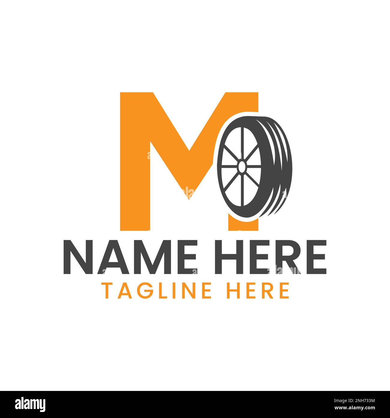 Letter M Tire Logo For Car Repair Automotive Motor Logo Design Vector ...
