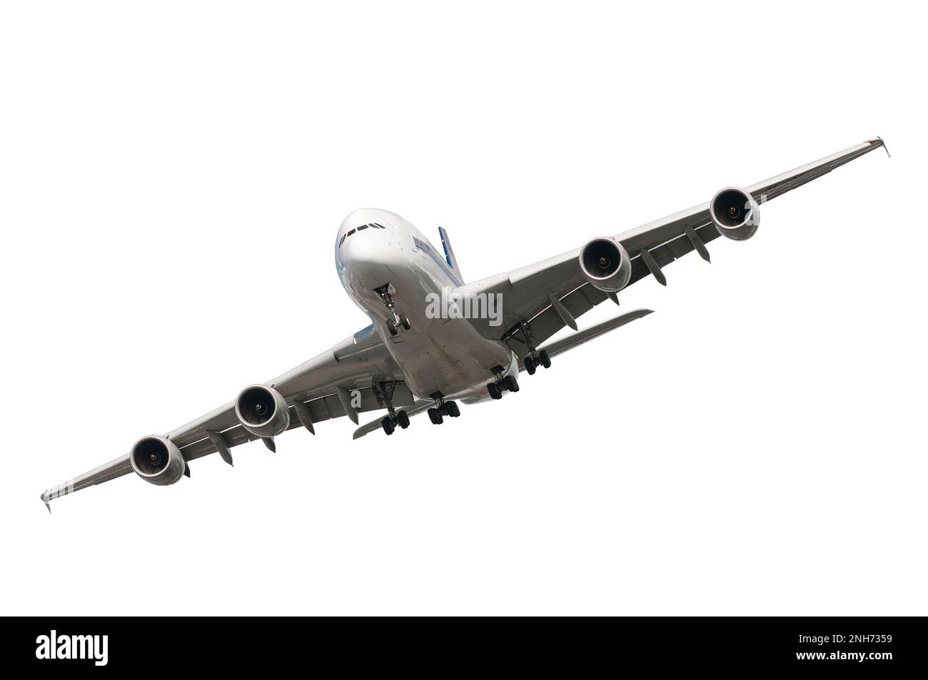 Big landing airplane isolated on white background Stock Photo - Alamy