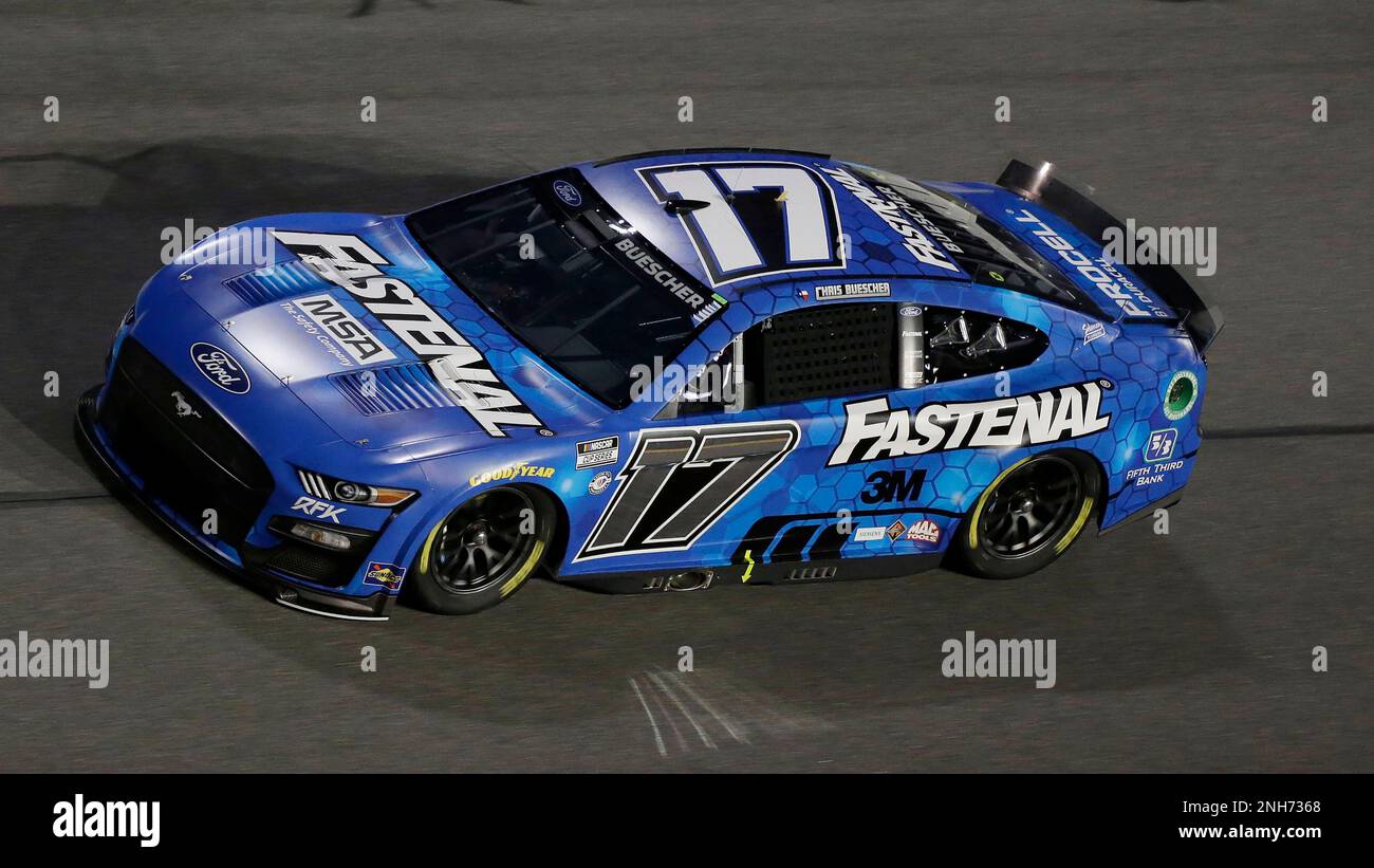 Chris Buescher during qualifying for the NASCAR Daytona 500 auto race ...