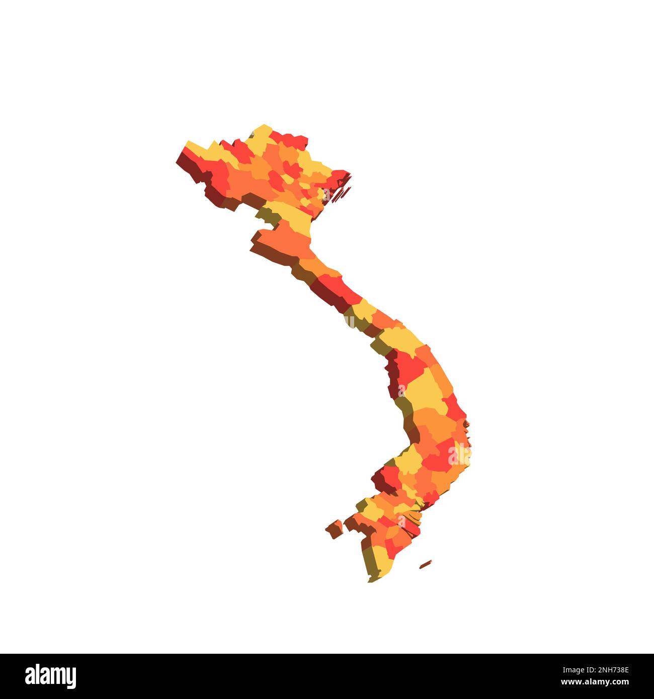 Vietnam political map of administrative divisions - provinces and ...