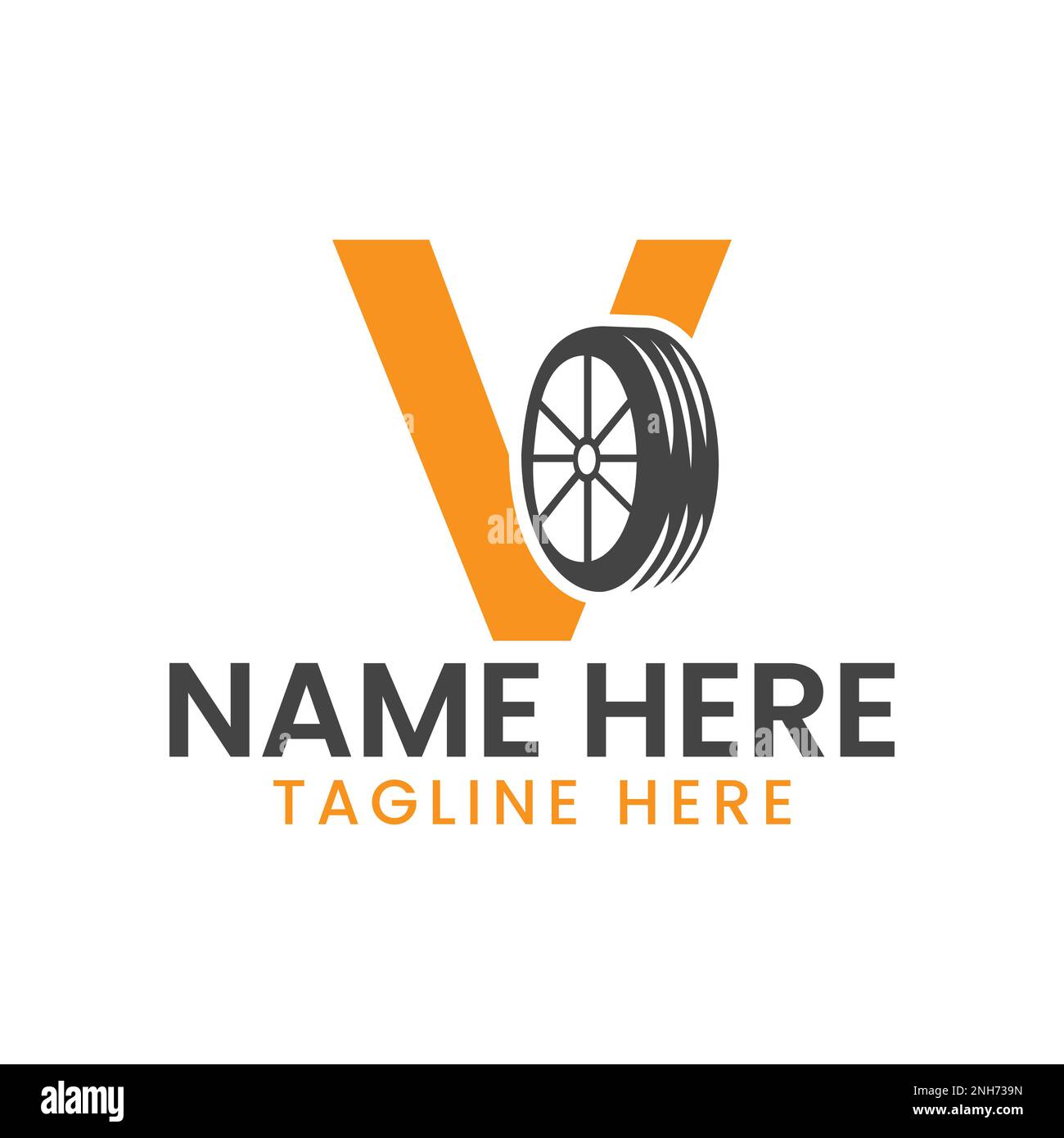 Letter V Tire Logo For Car Repair Automotive Motor Logo Design Vector ...