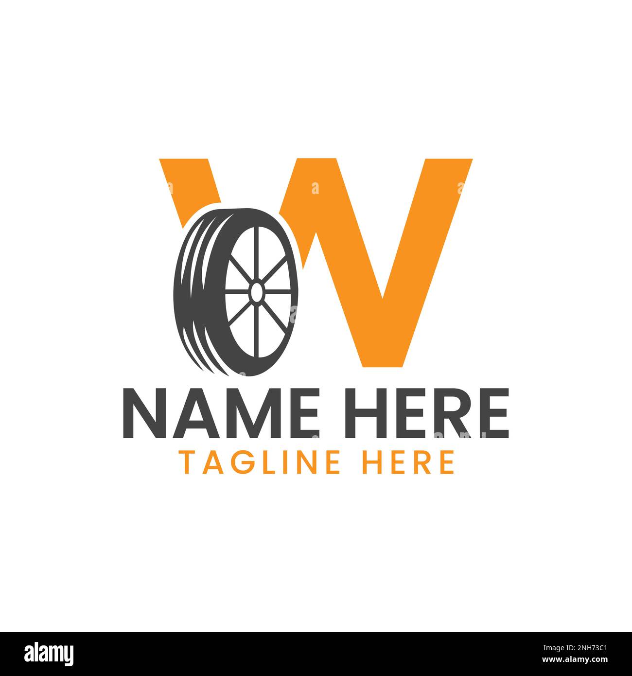 Letter W Tire Logo For Car Repair Automotive Motor Logo Design Vector ...