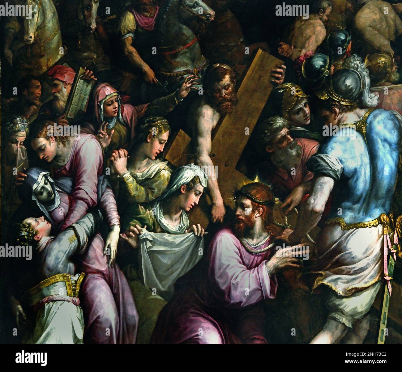 Christ Carrying the Cross (1568–72) by Giorgio Vasari’s (1511–74) Basilica of Santa Croce ...