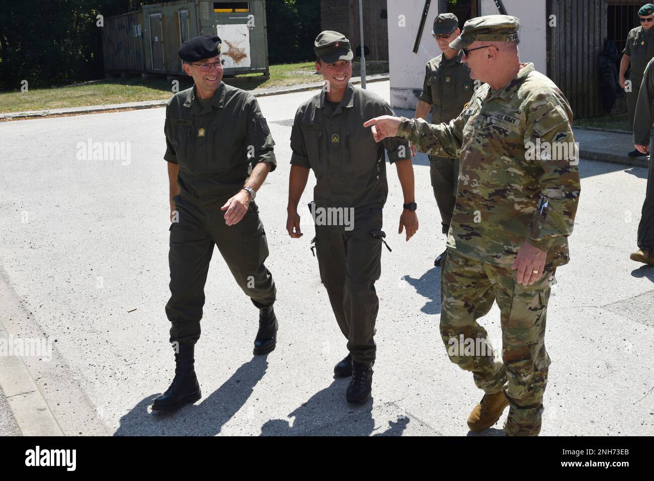 U.S. Army Brig. Gen. Gregory Knight (right), Vermont National Guard ...
