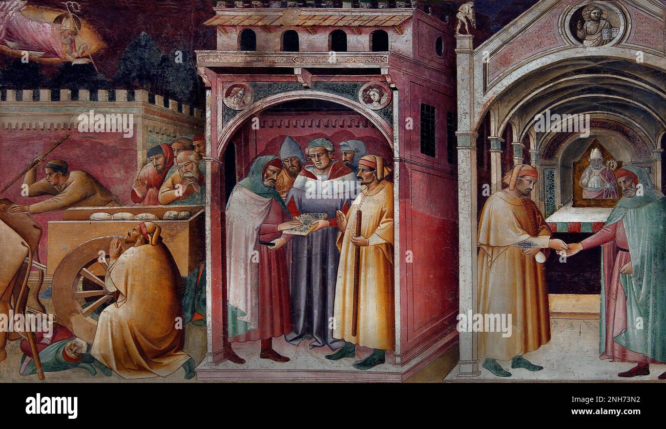 Wall painting Fresco - Santa Croche Church and Museum, by Leon Battista ...