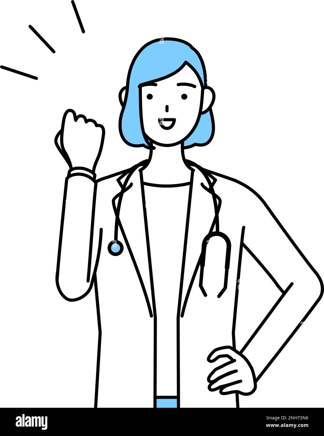 A woman doctor in white coat posing with guts Stock Vector Image & Art ...