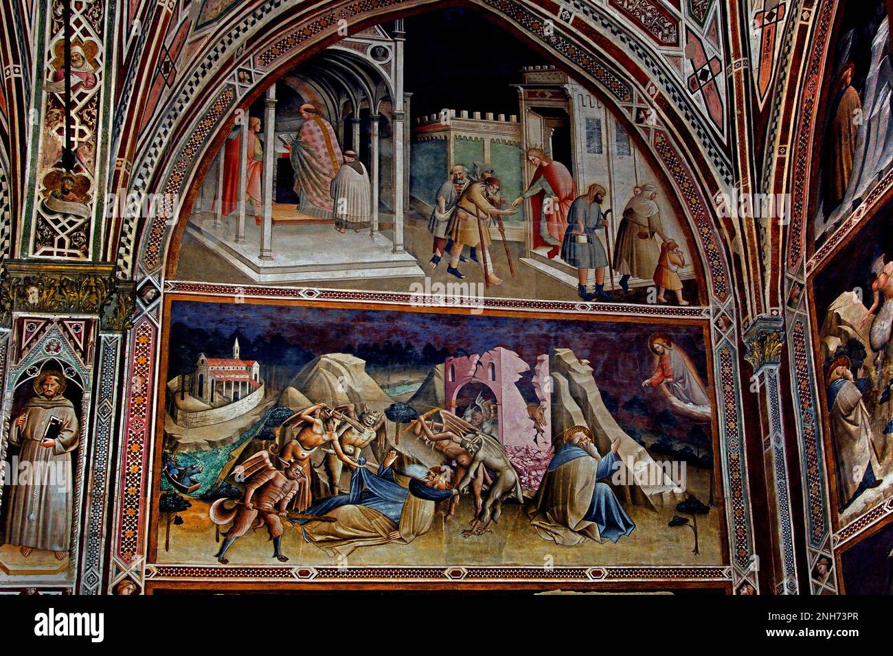 Wall painting Fresco - Santa Croche Church and Museum, by Leon Battista ...