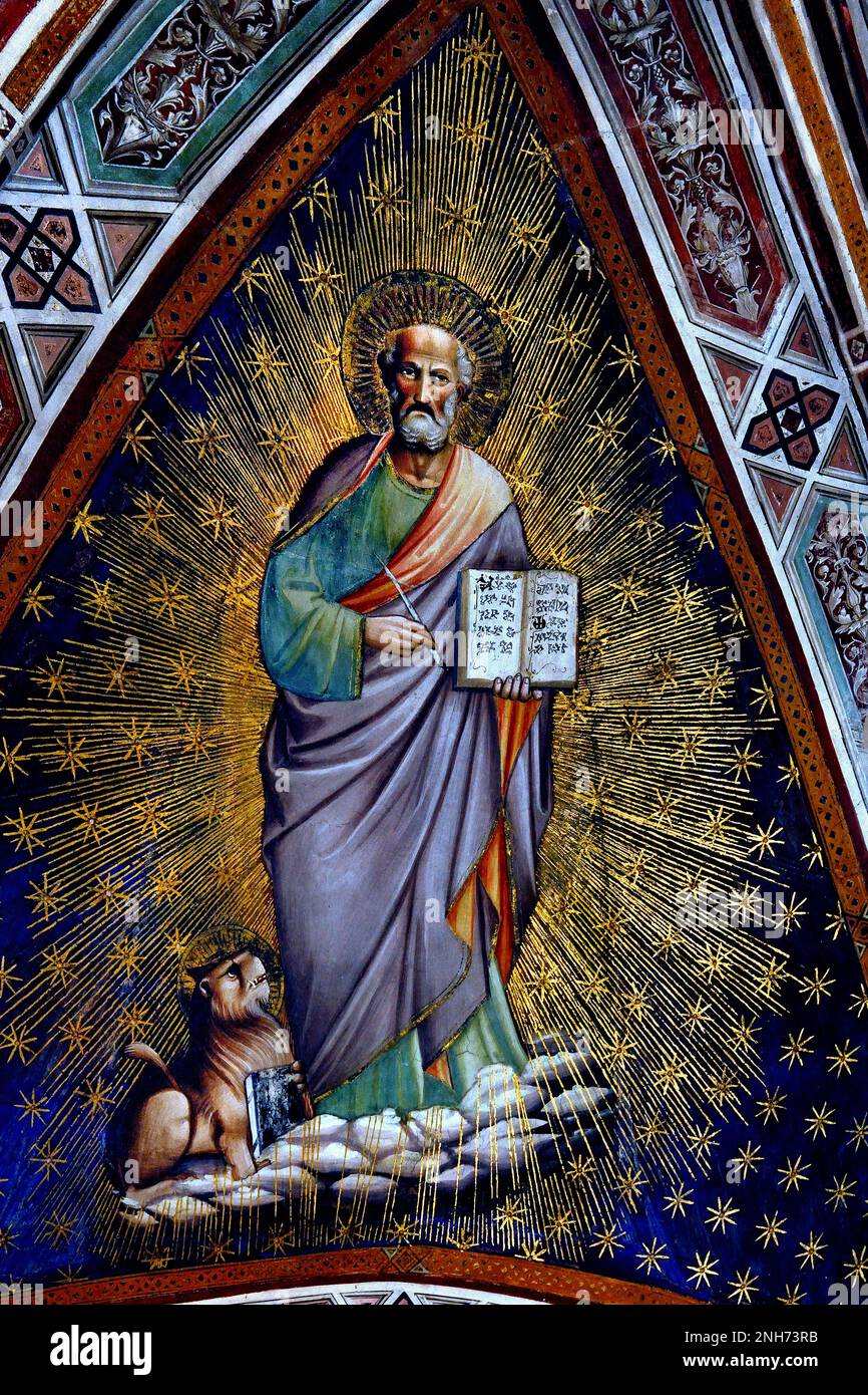 Wall painting Fresco - Santa Croche Church and Museum, by Leon Battista ...