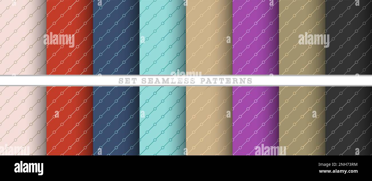 A set of seamless patterns for creative design. Original ornament for ...