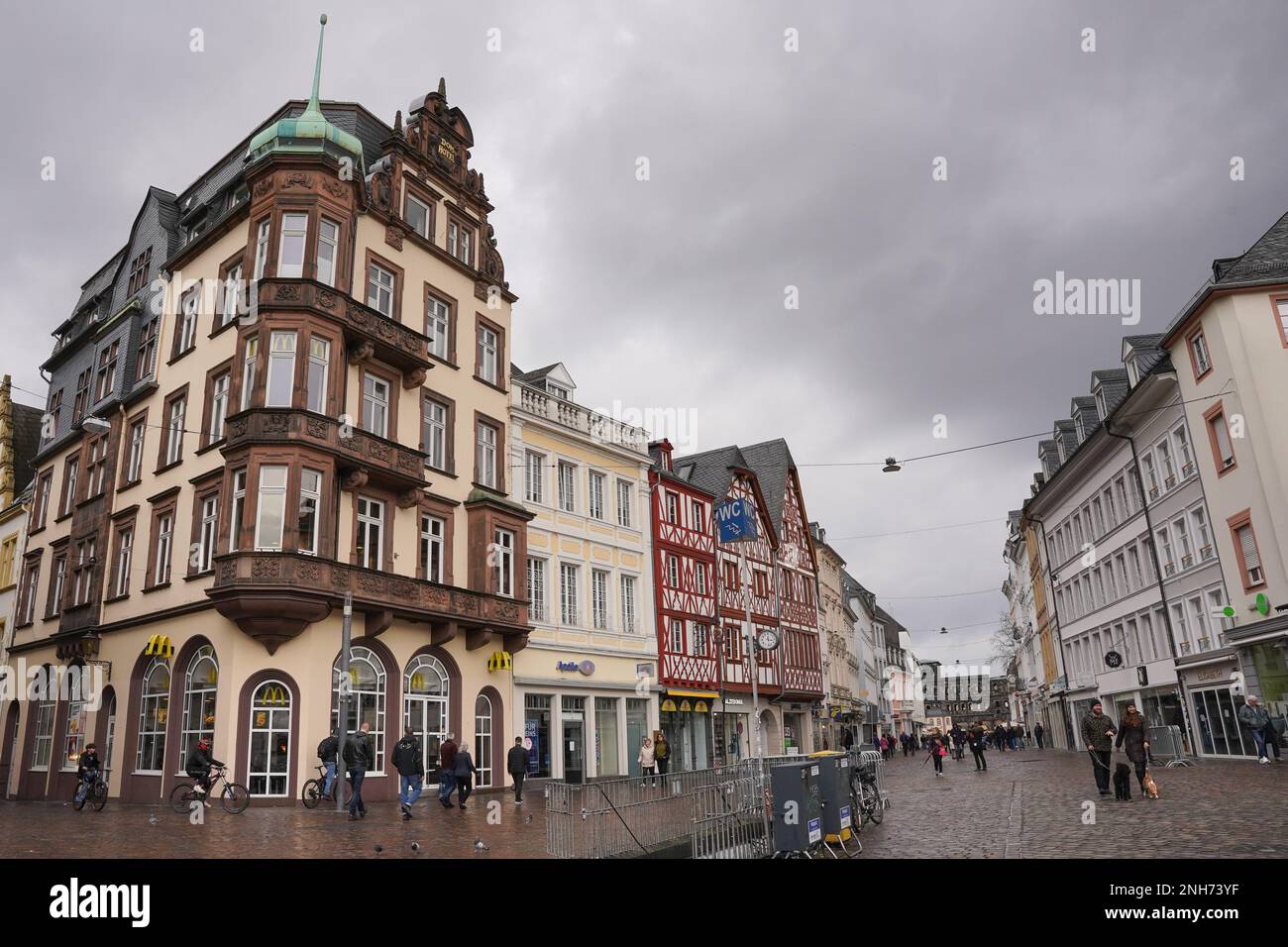 Scenes from the city of Trier, Germany on Feb 19, 2023. Trier is a ...