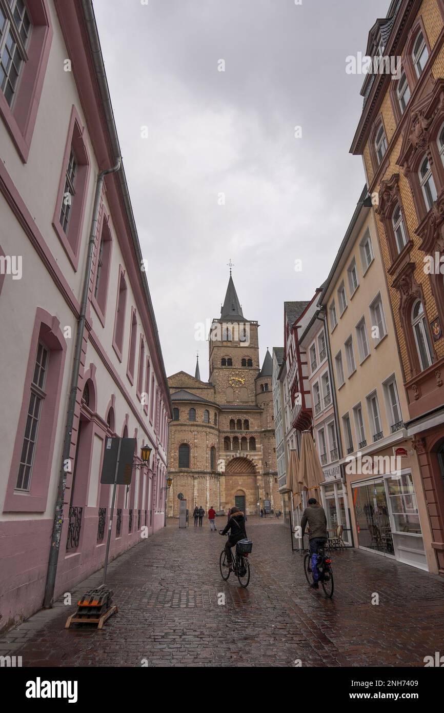 Scenes from the city of Trier, Germany on Feb 19, 2023. Trier is a ...