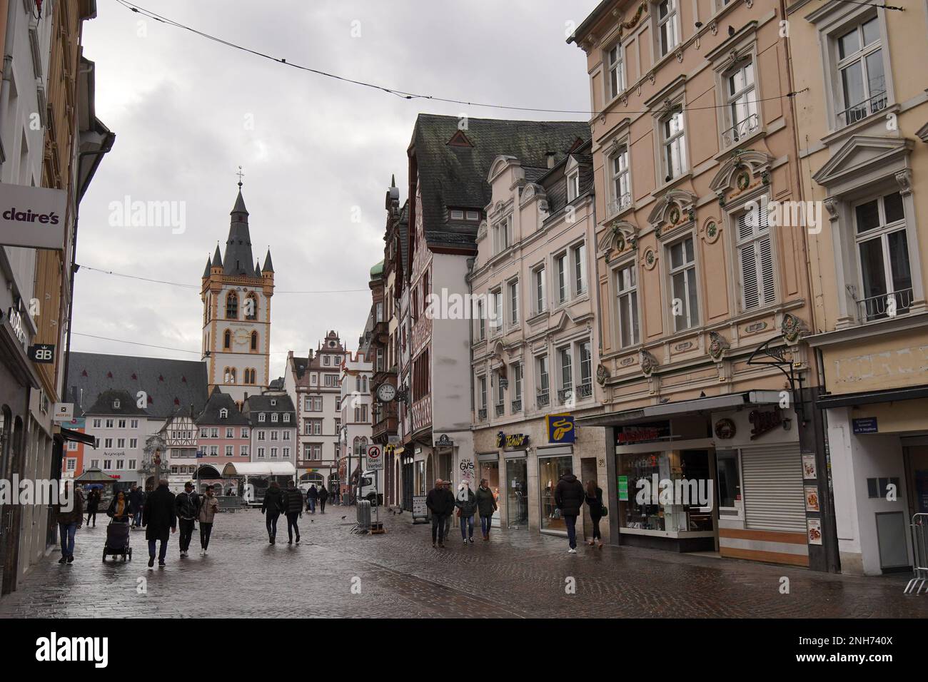 Scenes from the city of Trier, Germany on Feb 19, 2023. Trier is a ...