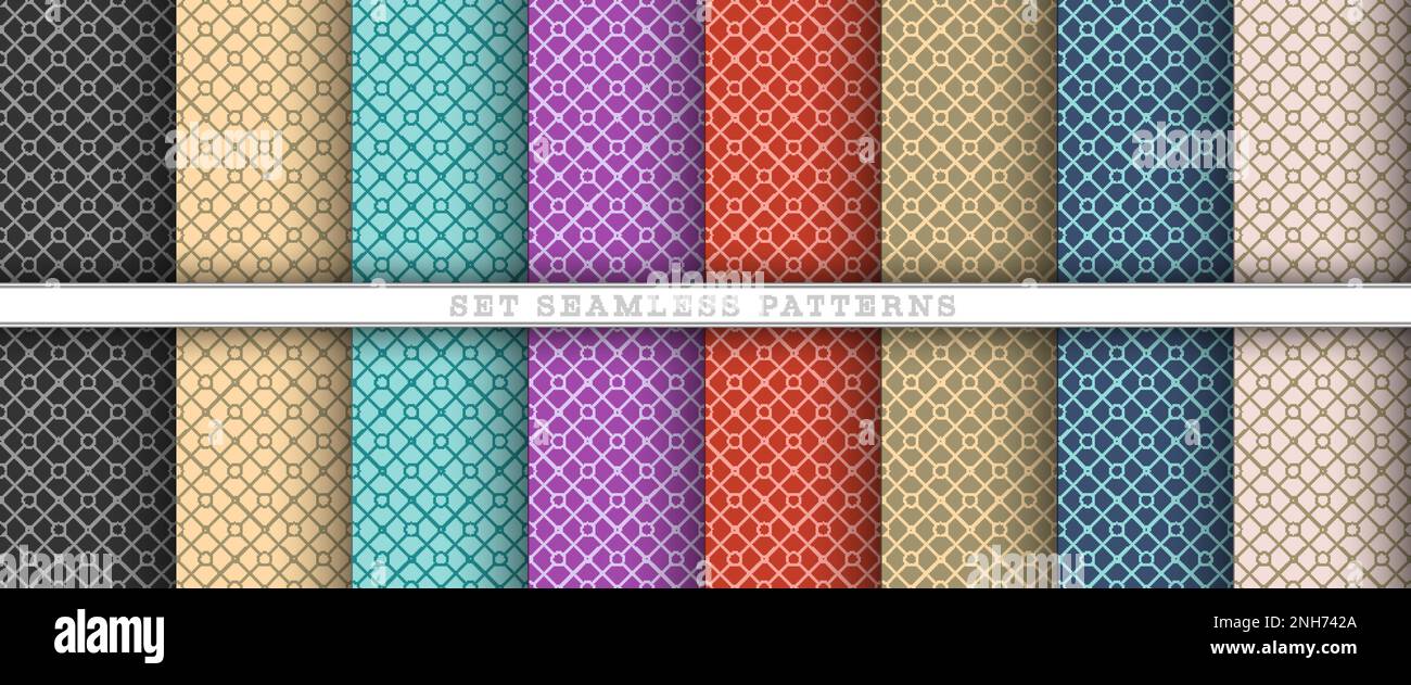 A set of seamless patterns for creative design. Original ornament for ...