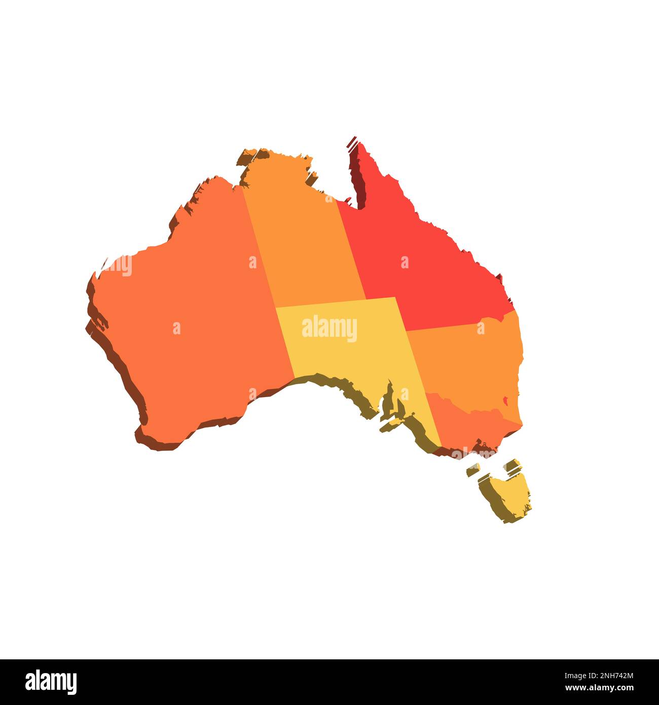 Australia political map of administrative divisions - states and ...