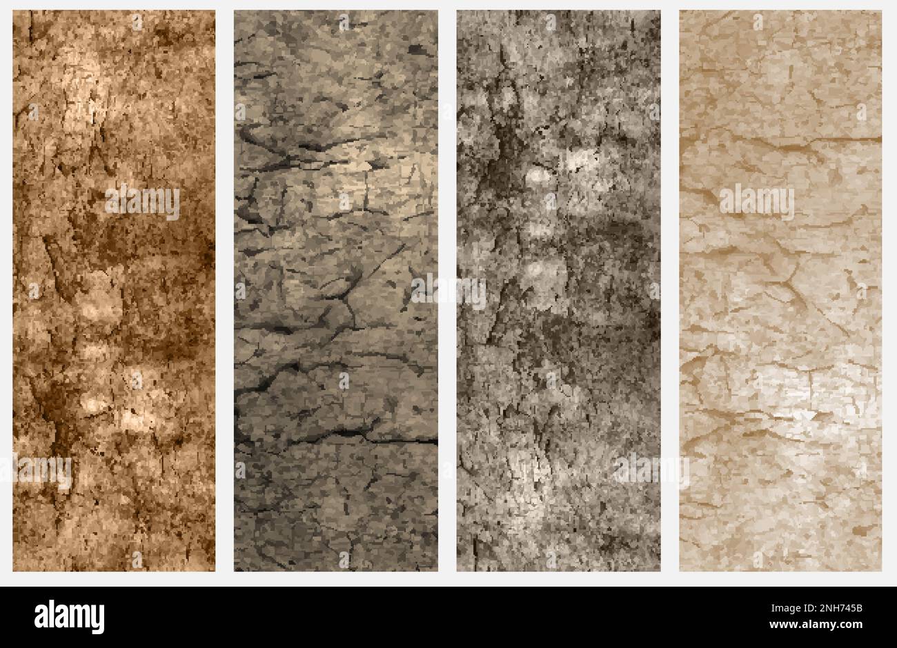 A set of vintage grunge backgrounds. The texture of plaster, cement ...