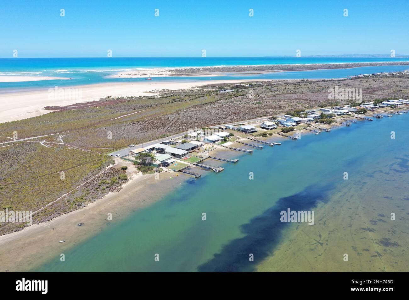 Murray Mouth where the River Murray meets the Southern Ocean Stock ...