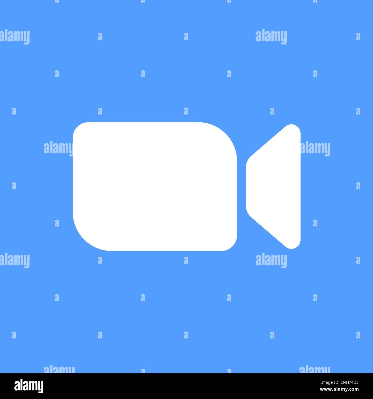 Zoom social media app icon. Square shape vector illustration Stock ...