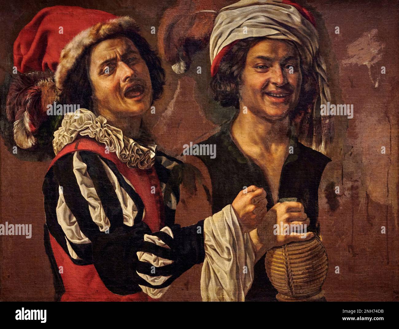 Un cantante e un bevitore - olio su tela - Francesco Boneri detto Cecco ...
