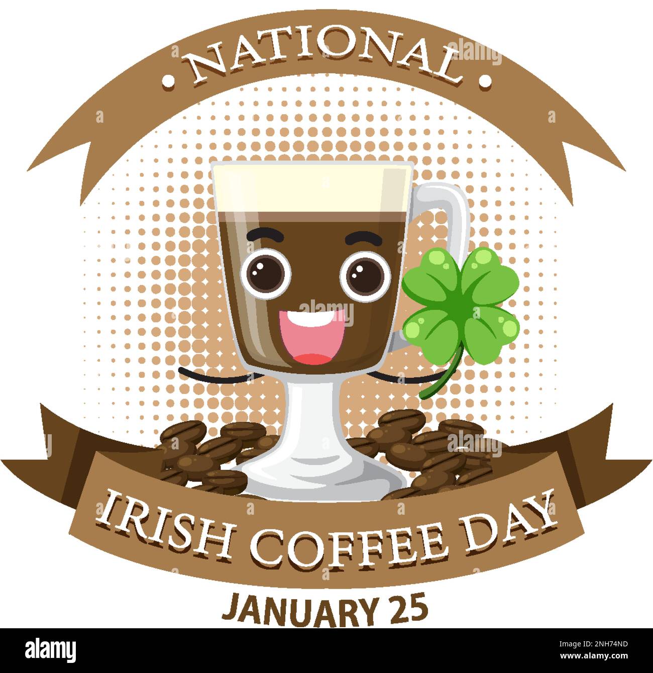 National Irish Coffee Day Banner Design illustration Stock Vector Image ...