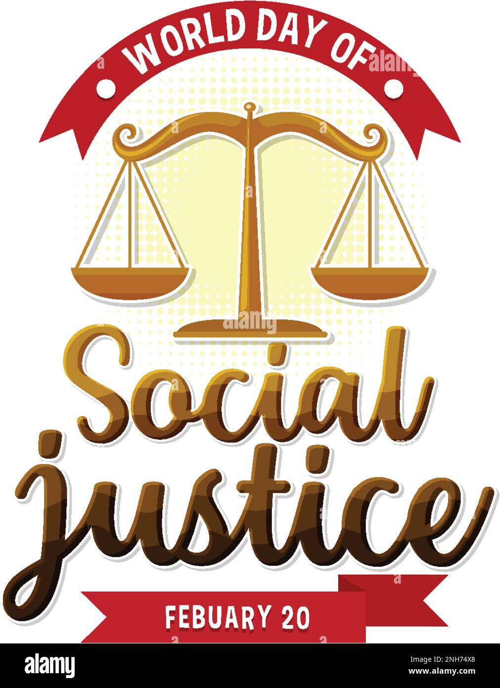 World day of social justice banner illustration Stock Vector Image ...