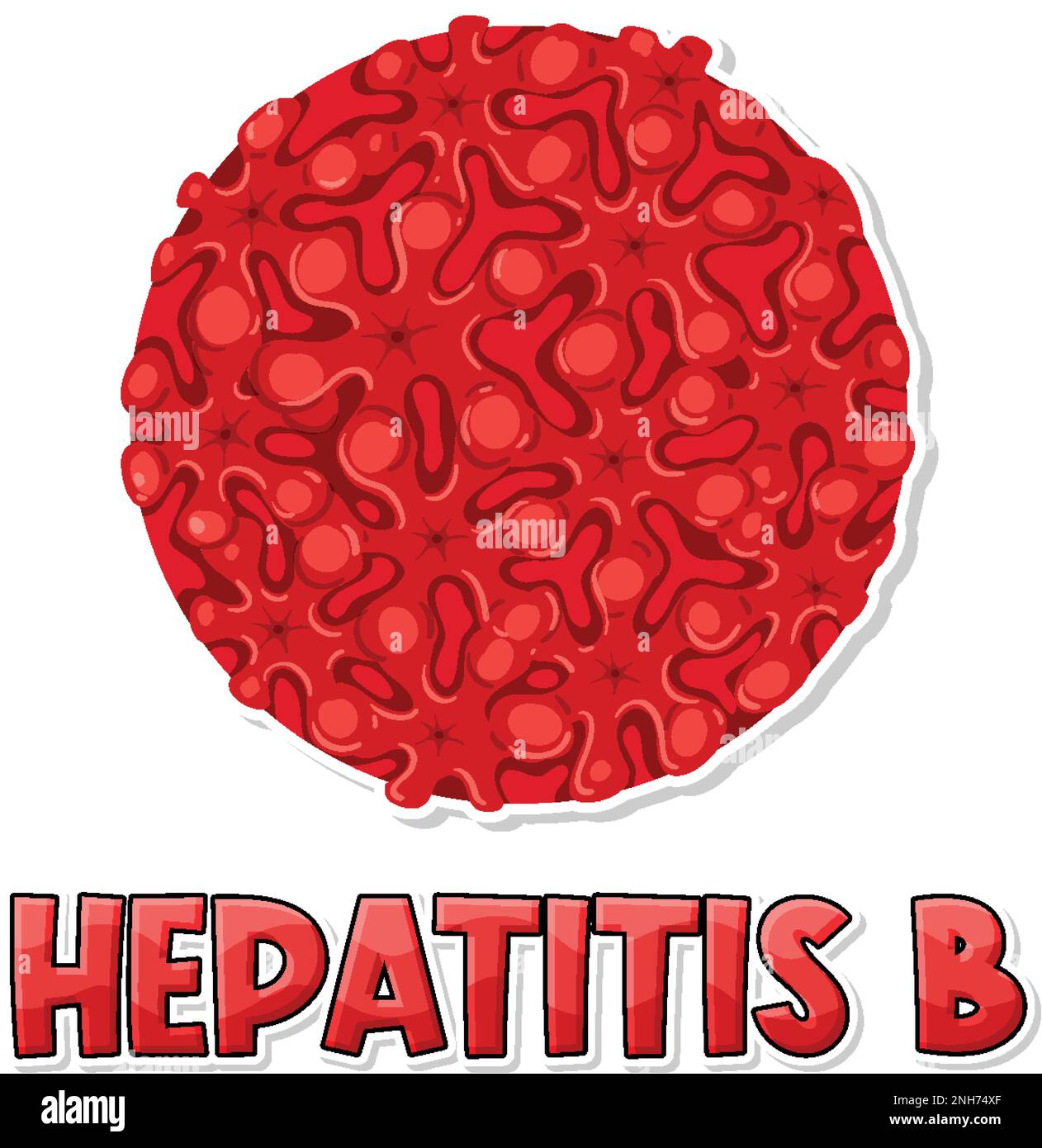 Hepatitis B virus (HBV) on white background illustration Stock Vector ...