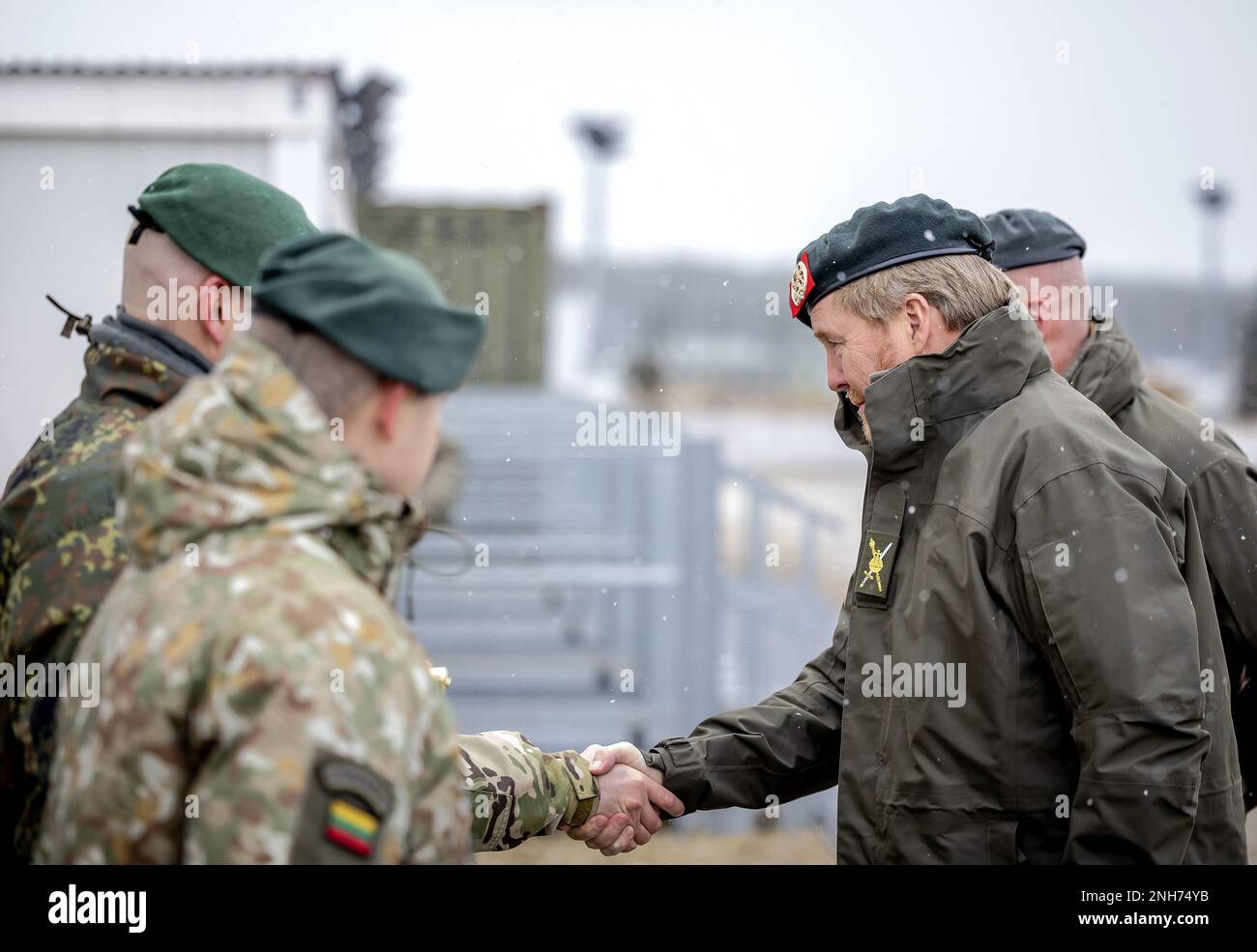 Pabrade, Lithuania. 21st Feb, 2023. PABRADE - King Willem-Alexander ...