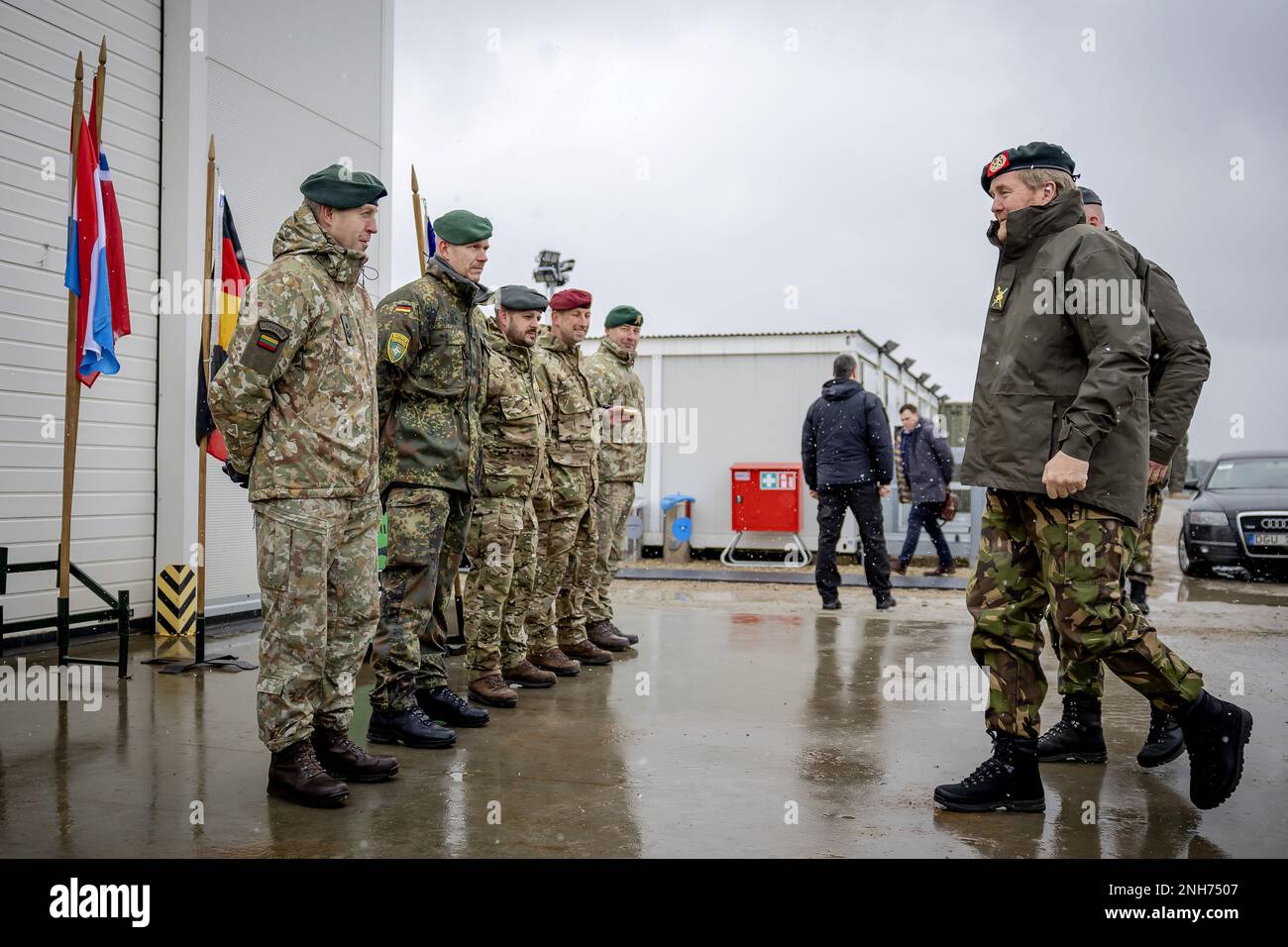 Pabrade, Lithuania. 21st Feb, 2023. PABRADE - King Willem-Alexander ...