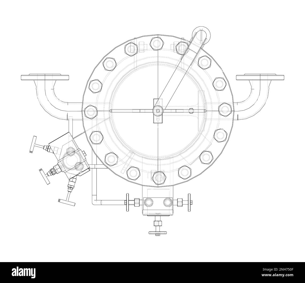 Industrial air filter with taps and pressure gauge Stock Photo - Alamy