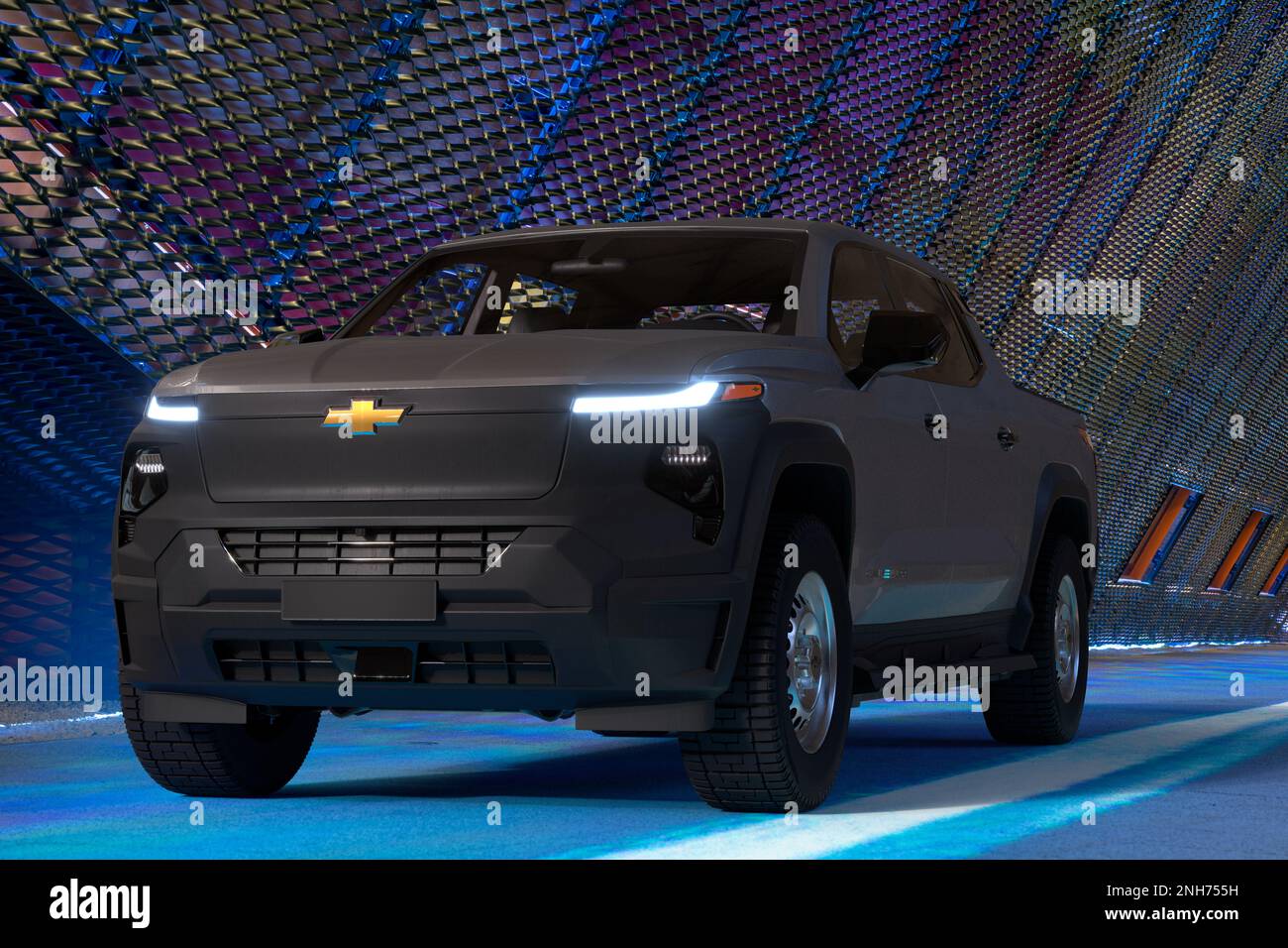 Chevrolet Silverado EV WT Stock Photo - Alamy