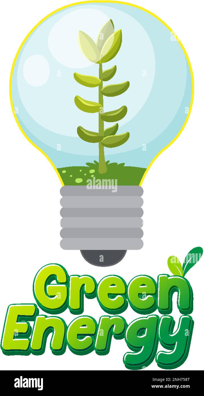 Green energy from natural resources vector concept illustration Stock ...