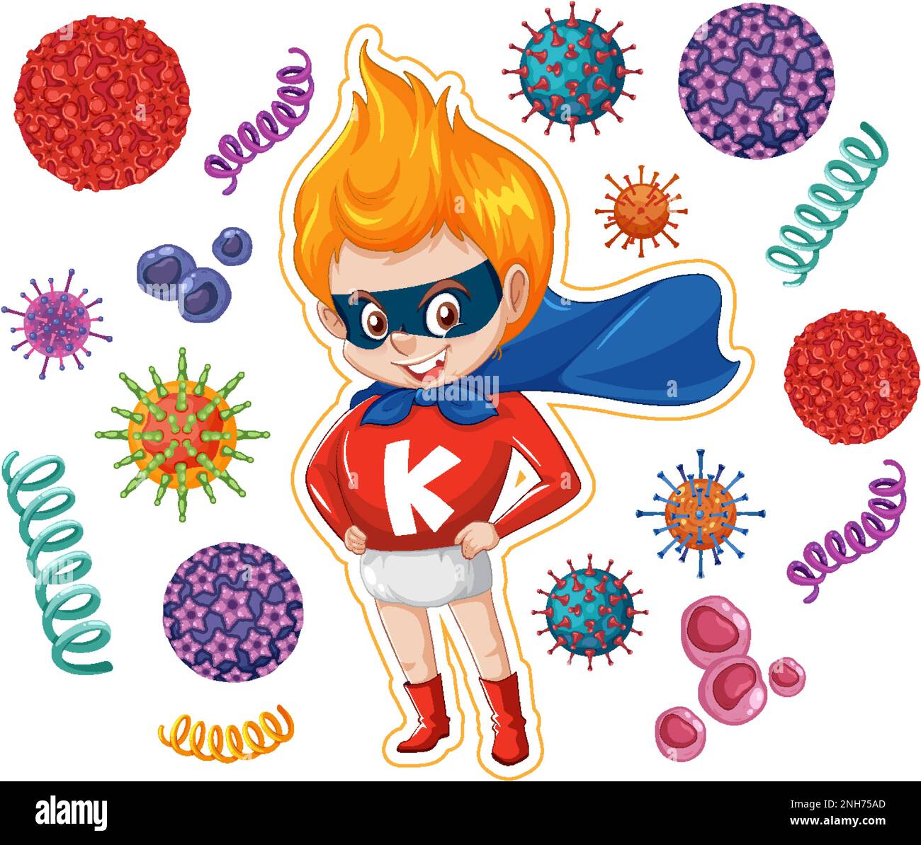 Germ attack Stock Vector Images - Alamy