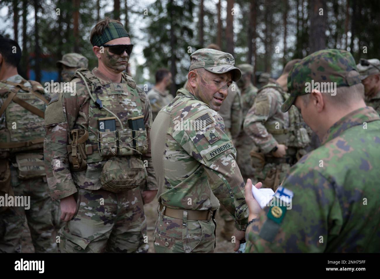 Finnish army 1st Lt. Hannu Salmi, executive officer of 3rd Jaeger ...