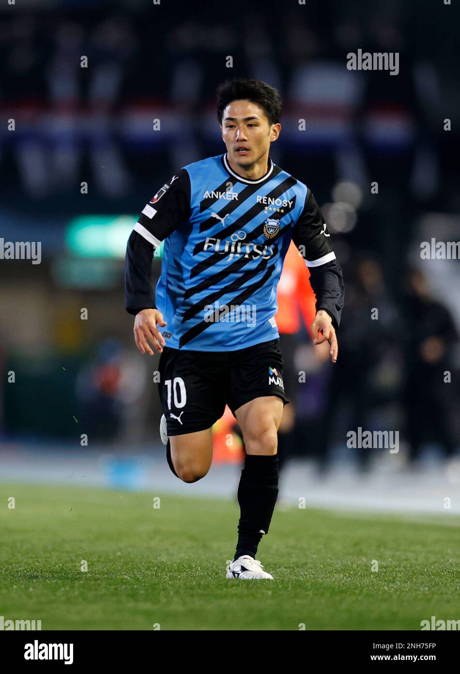 Kawasaki Todoroki Stadium, Kanagawa, Japan. 17th Feb, 2023. Ryota Oshima (Frontale), FEBRUARY 17 ...