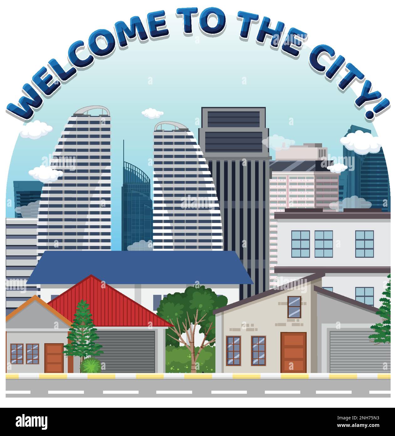 Welcome to the city vector illustration Stock Vector Image & Art - Alamy