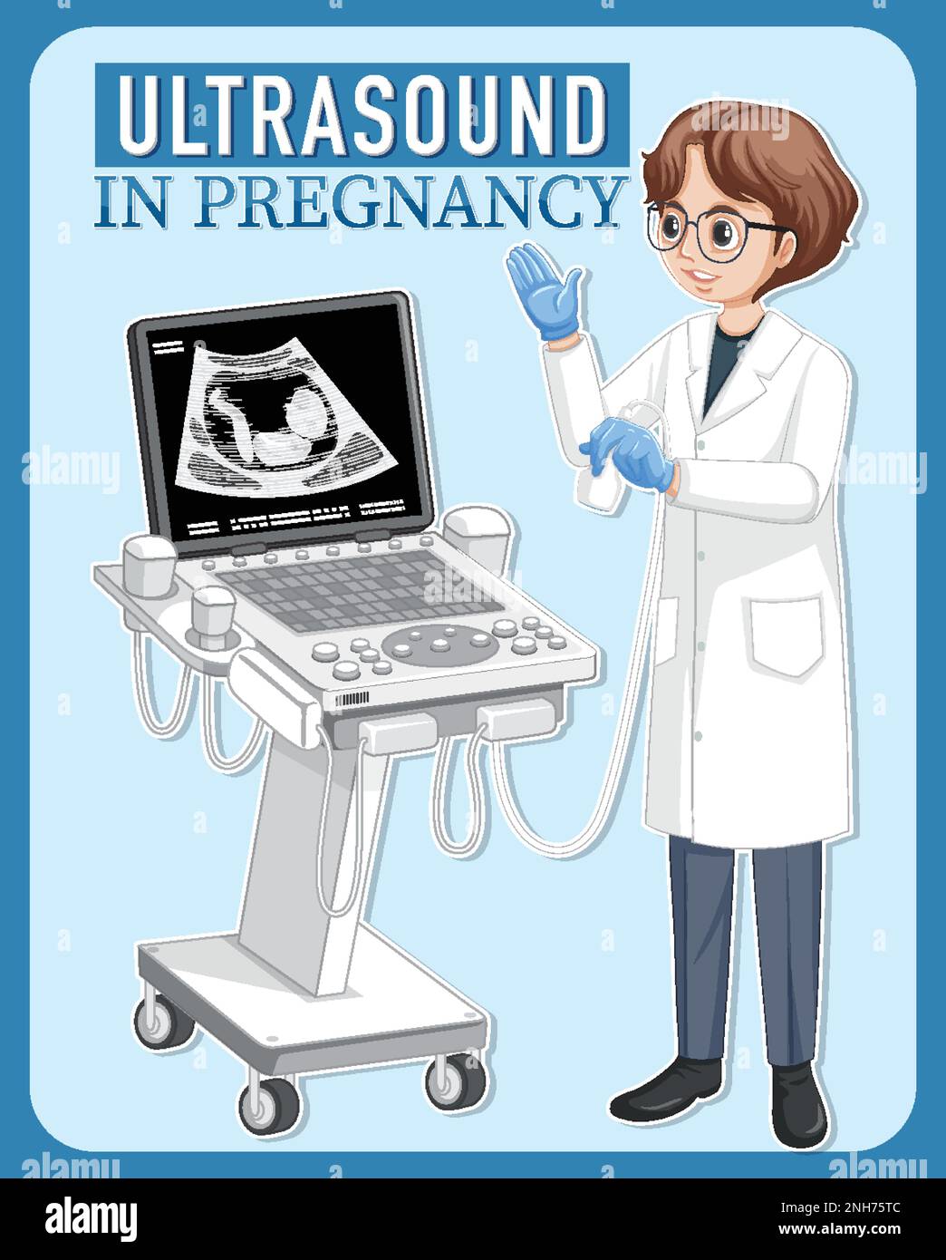 Abdominal scanning Stock Vector Images - Alamy