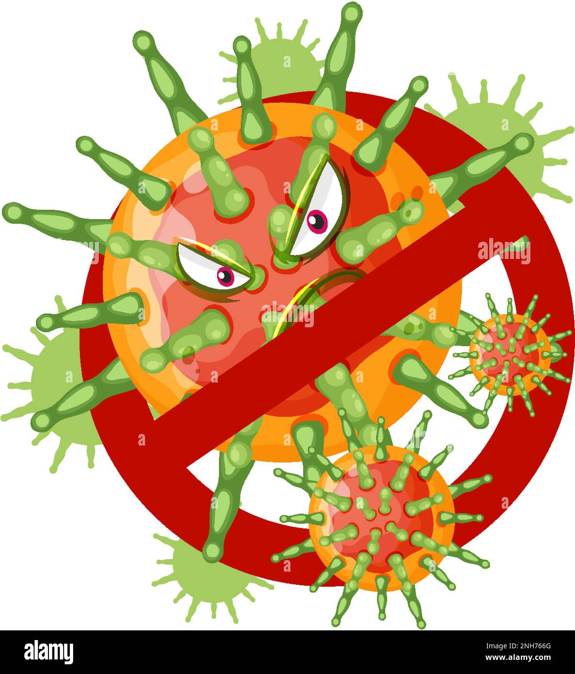 Stop virus sign isolated illustration Stock Vector Image & Art - Alamy