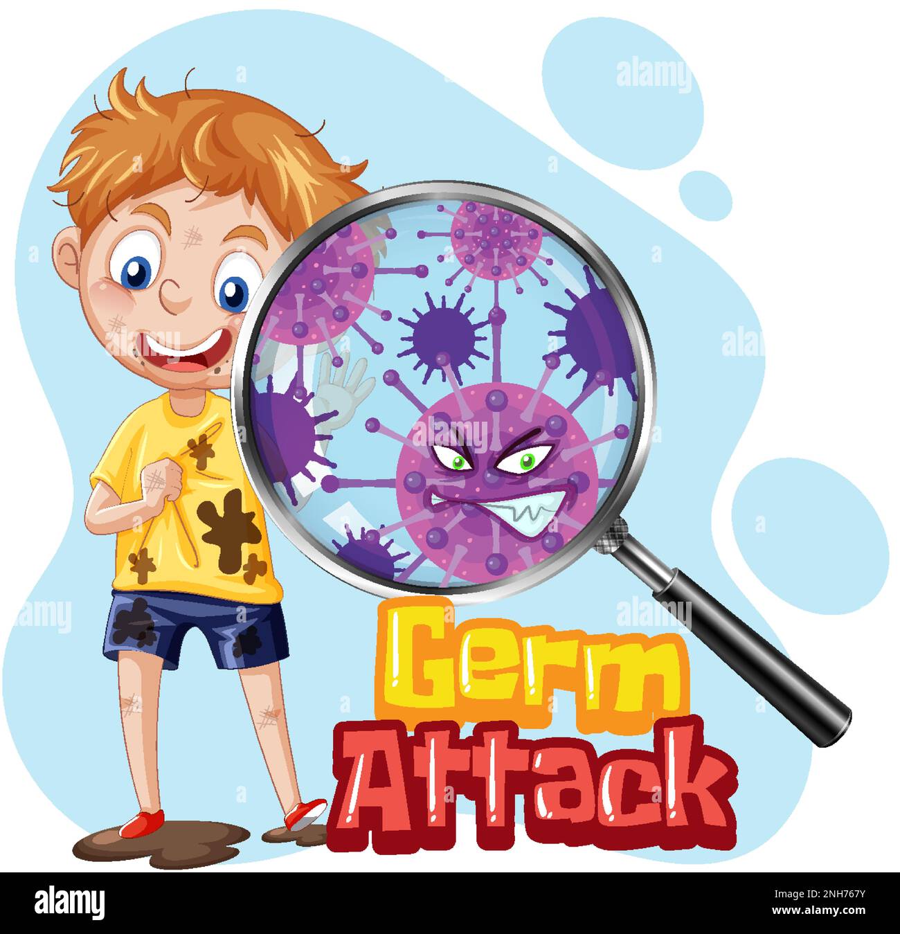 Germ attack Stock Vector Images - Alamy