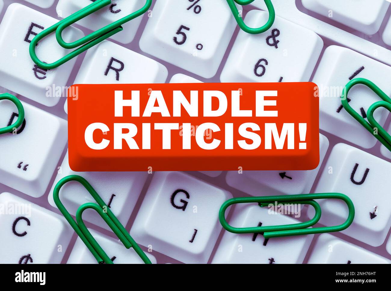 Conceptual caption Handle Criticism. Business concept process of ...