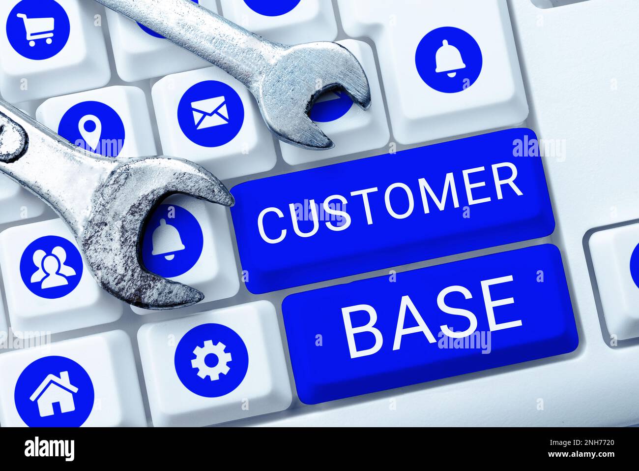 Sign displaying Customer Base. Word Written on encourage customers to ...