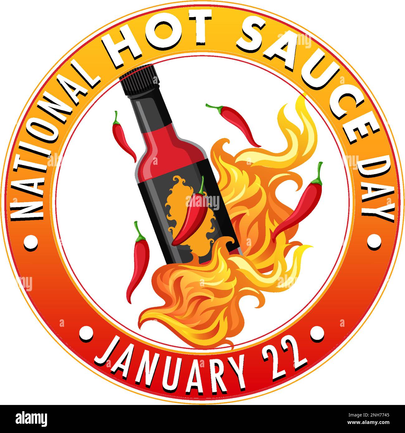 National hot sauce day banner illustration Stock Vector Image & Art - Alamy