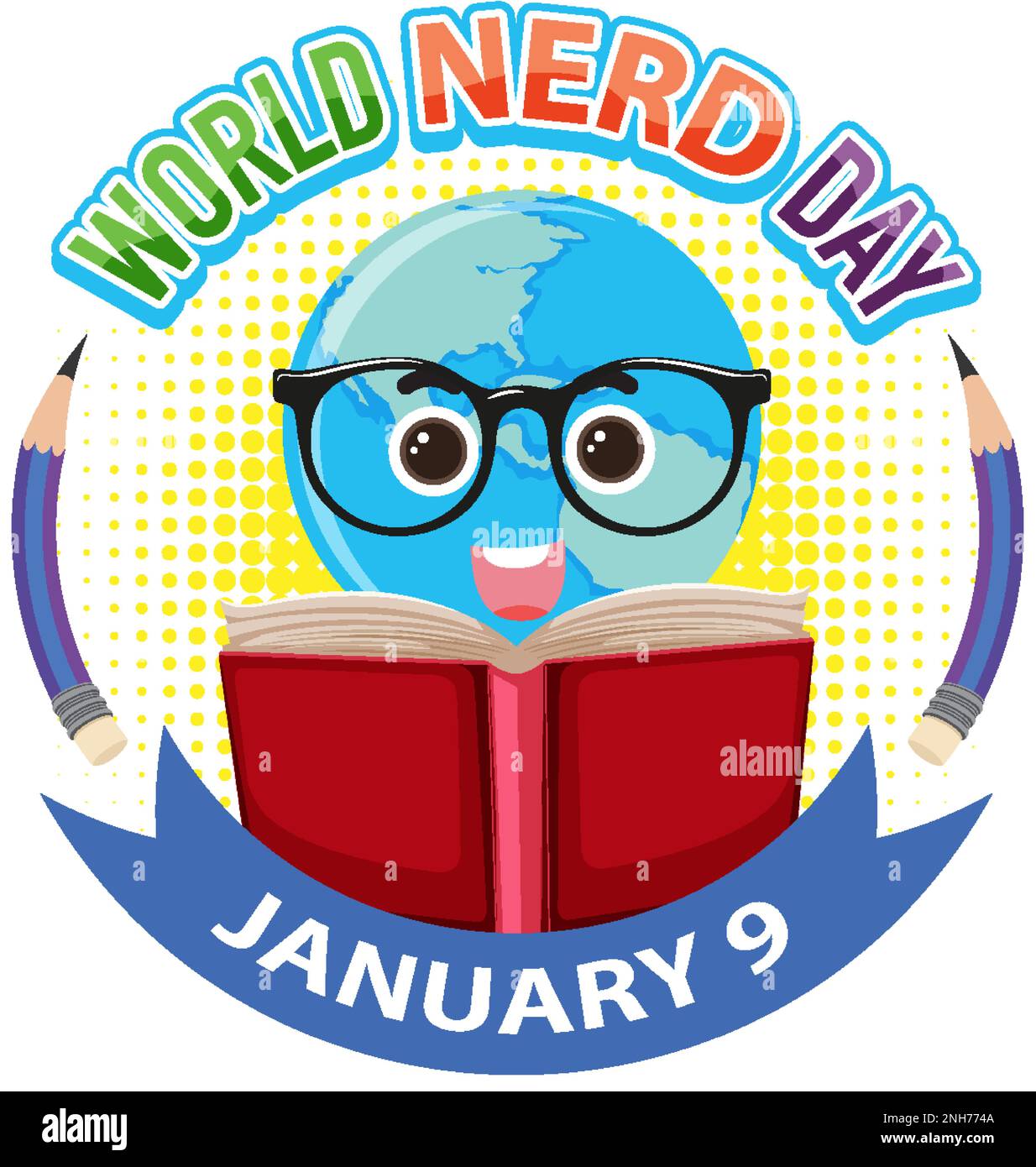 World Nerd Day Banner Design illustration Stock Vector Image & Art - Alamy