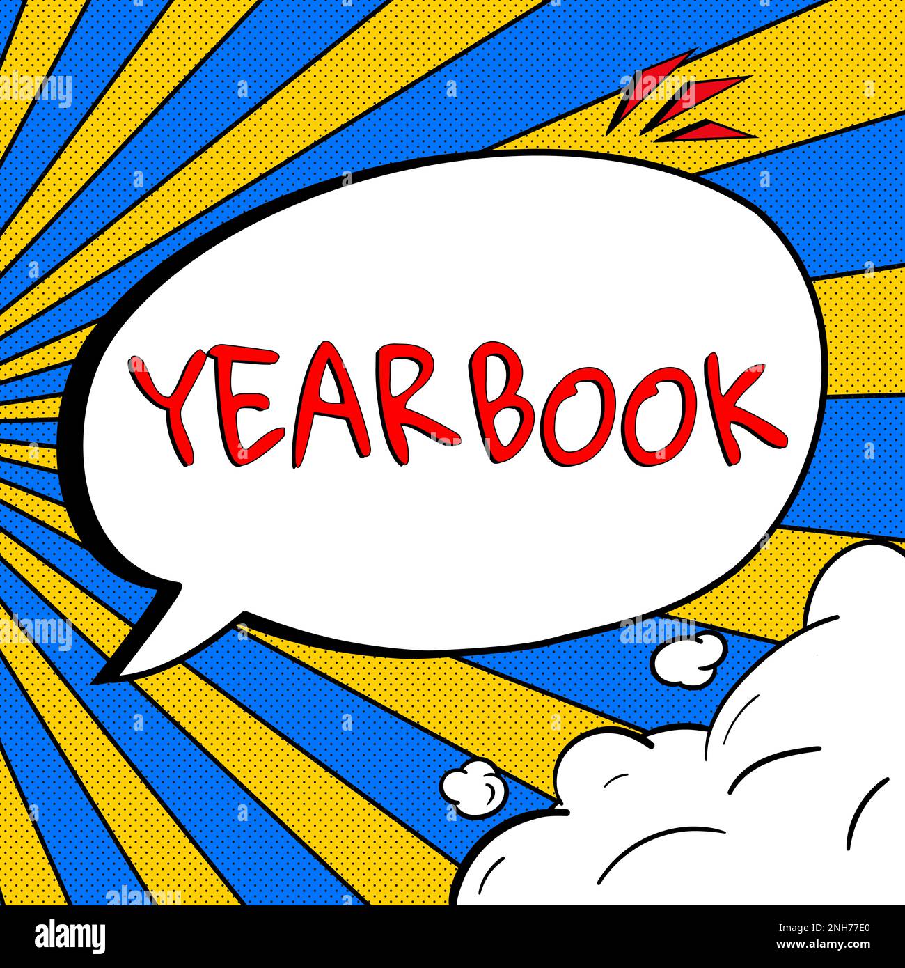 Sign displaying Yearbook. Concept meaning publication compiled by ...